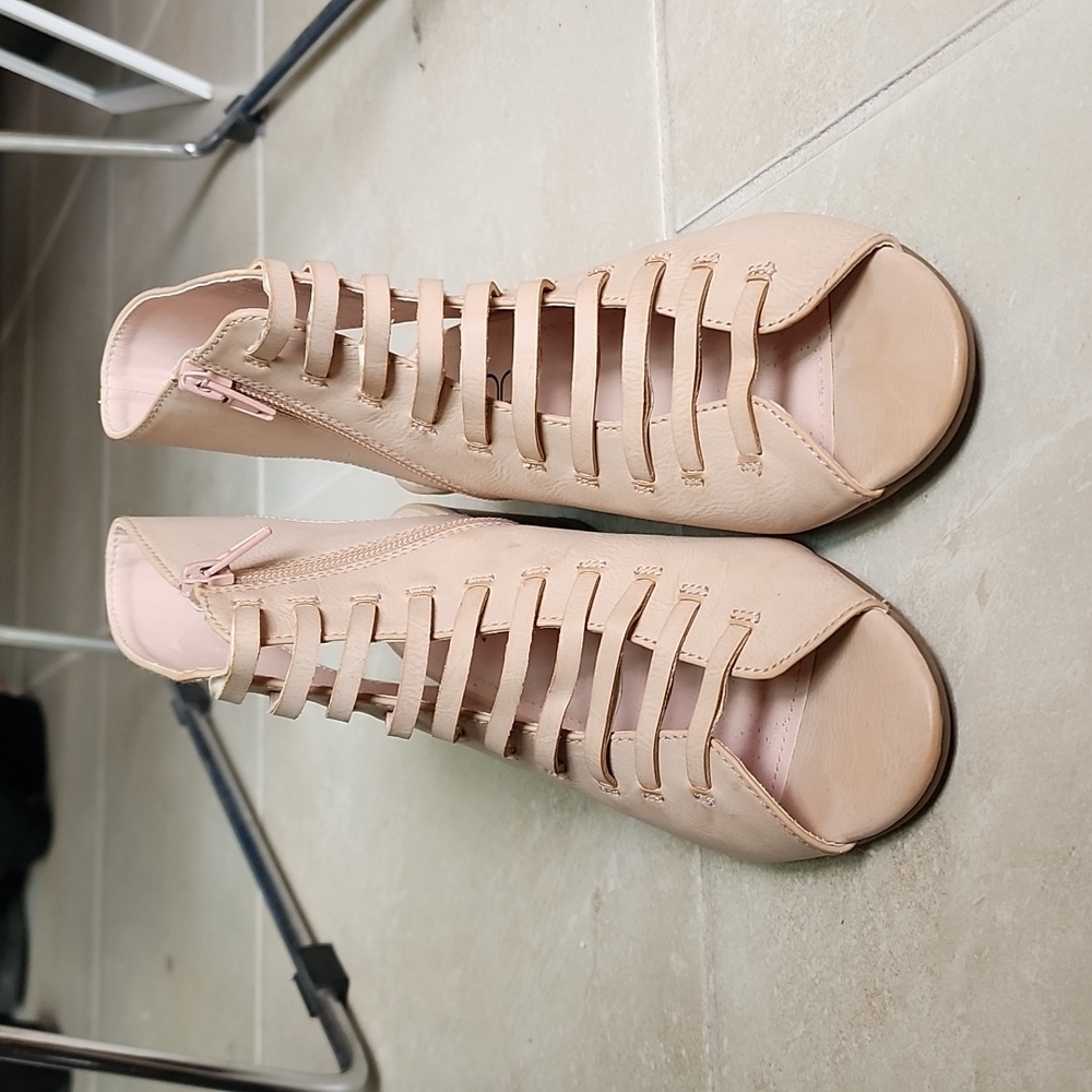 Super Stylish Sugar Brand Stacked Heel Ladder Sandels… - Gem